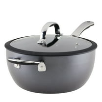 Rachael Ray 4.5 Quart Hard Anodized Nonstick Saucier Pan with Lid and ...