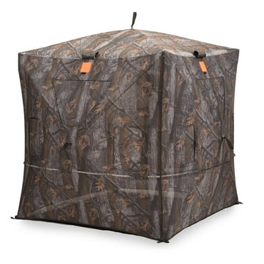 GhostBlind 4-Panel Pop-up Standing Predator Ground Blind, Mirror Silver ...