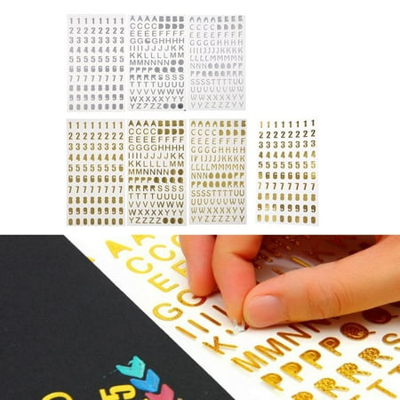 7Pcs Clear Sticky Letters , Alphabet , Number Stickers | Walmart Canada