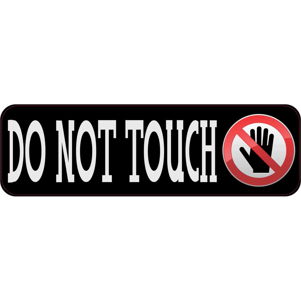 10in x 3in Symbol Do Not Touch Sticker - Walmart.com - Walmart.com