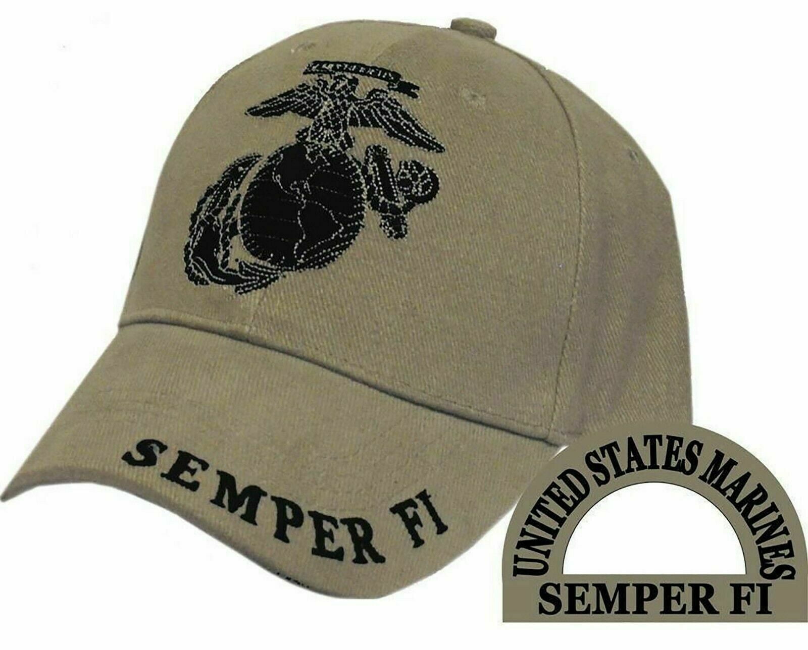 U.S Military Marine Corps EGA Hat Semper Fi Embroidered USMC Licensed ...