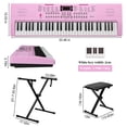 Ktaxon 61 Keys Keyboard Piano with Lighted Keys, X-Stand, Piano Bench ...
