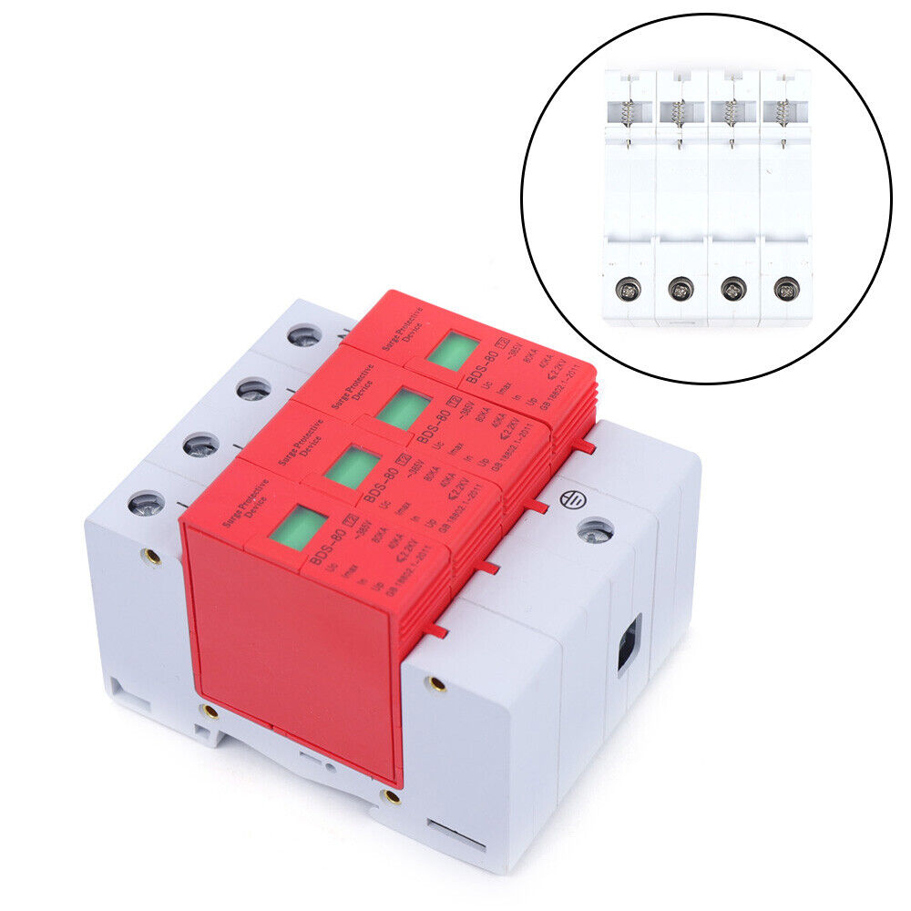 4 Pole Surge Protector Voltage Arrester House Surge Protective Device ...