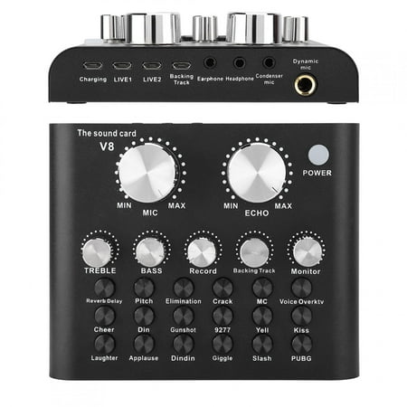 Voice Change Sound Card, Sound Effects Processor, Rechargeable Metal ...