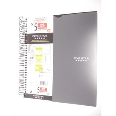 Spiral Notebook 5 Subject College Ruled Feature Rich Coral - Five Star ...