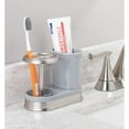 mDesign Bathroom Toothbrush/Toothpaste Dental Storage Organizer - Gray ...