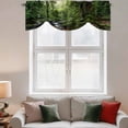 Forest Tie Up Valance Curtains Landscapes Tree Streams Adjustable Light ...