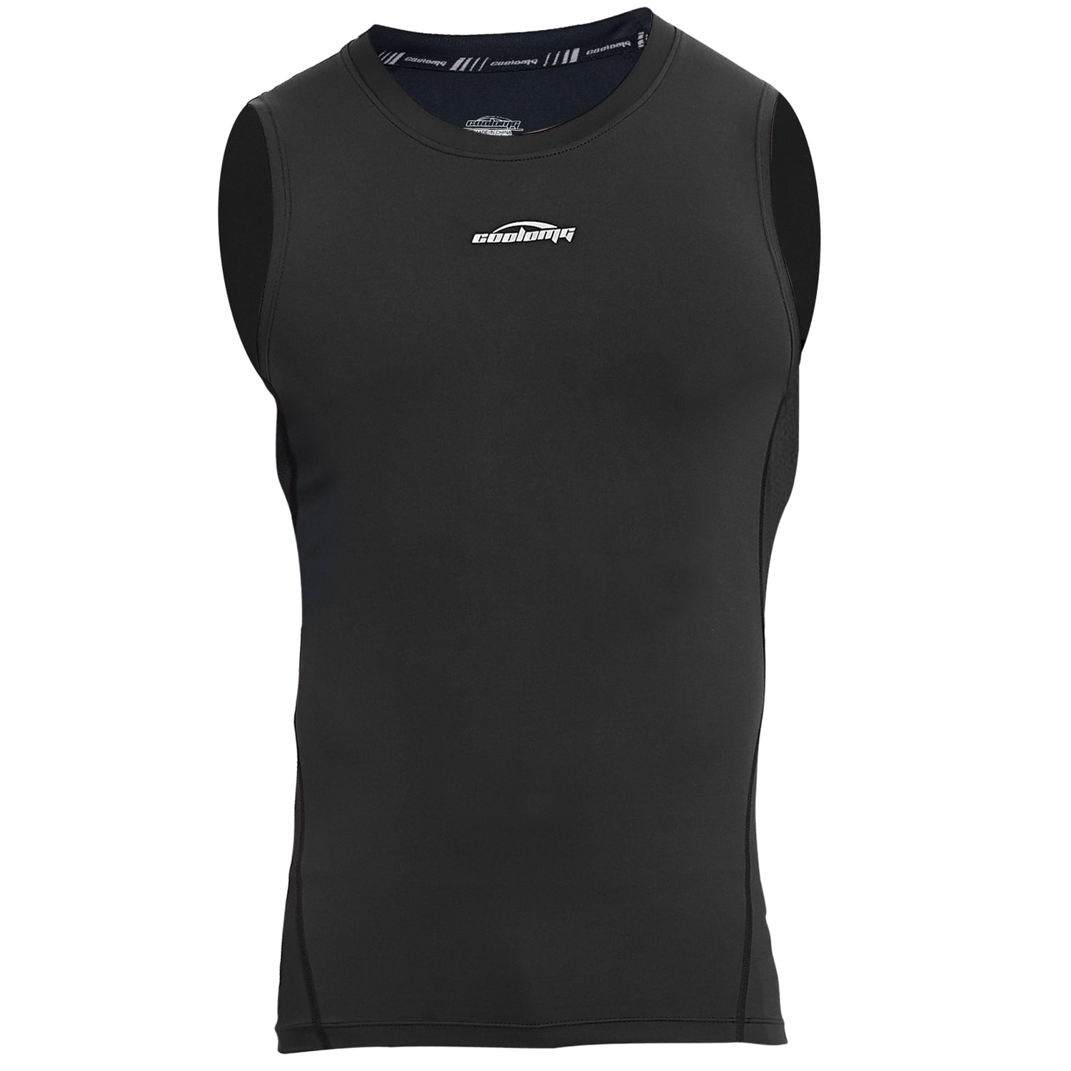 CoolOMG Men's Sleeveless Tank Top Compression Muscle t Shirts Gym ...