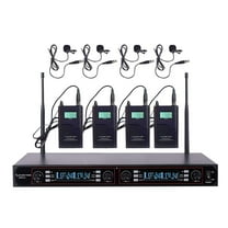Sound Town Professional UHF Handheld Wireless Microphone System with LED Display, 4 Handheld ...