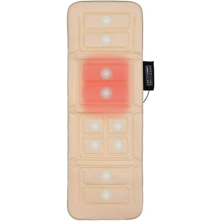 Full Body Vibrating Mat - 10 Motor Vibration Mattress Pad with Warmth ...