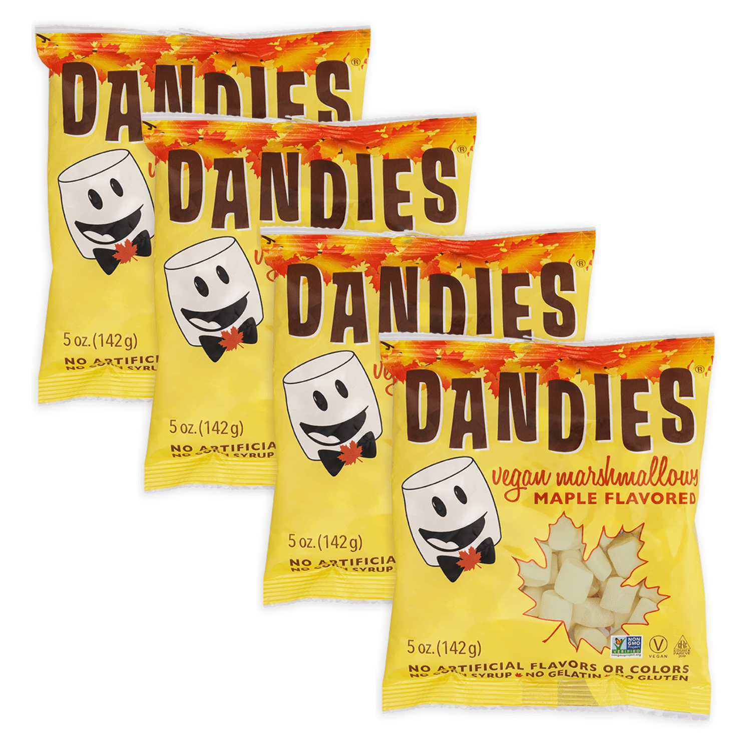 4 Pack of Dandies Vegan Marshmallows - Maple Flavor (5oz bags ...