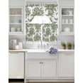 Abstract Paisley Pattern Swag and Tier Curtains Set Retro Green Ethnic ...