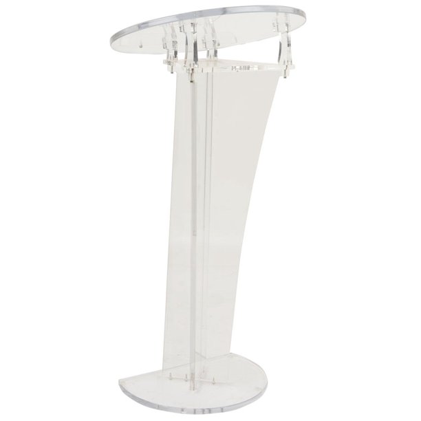 Clear Acrylic Lectern with Adjustable 20.5-inch Round Reading Surface ...