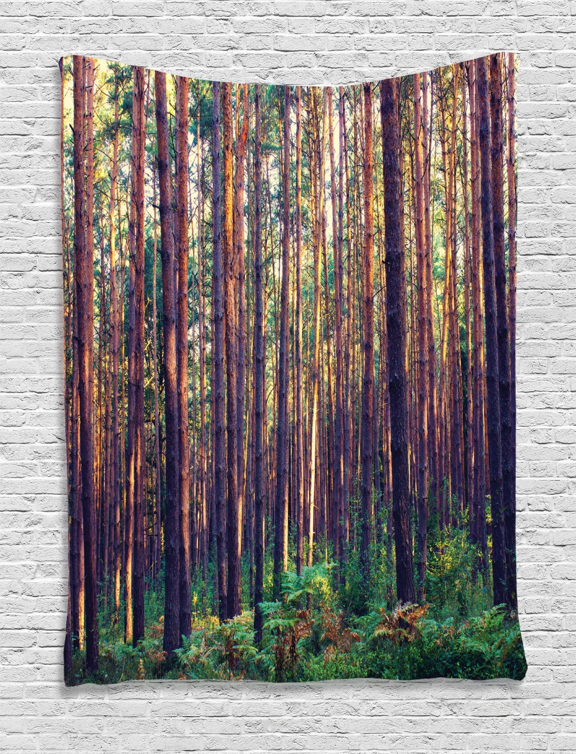 Farm House Decor Wall Hanging Tapestry, Forest In The Morning Light ...