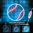 Baseball Neon Sign - Dimmable Sport Wall Decor with USB Power, Unique ...