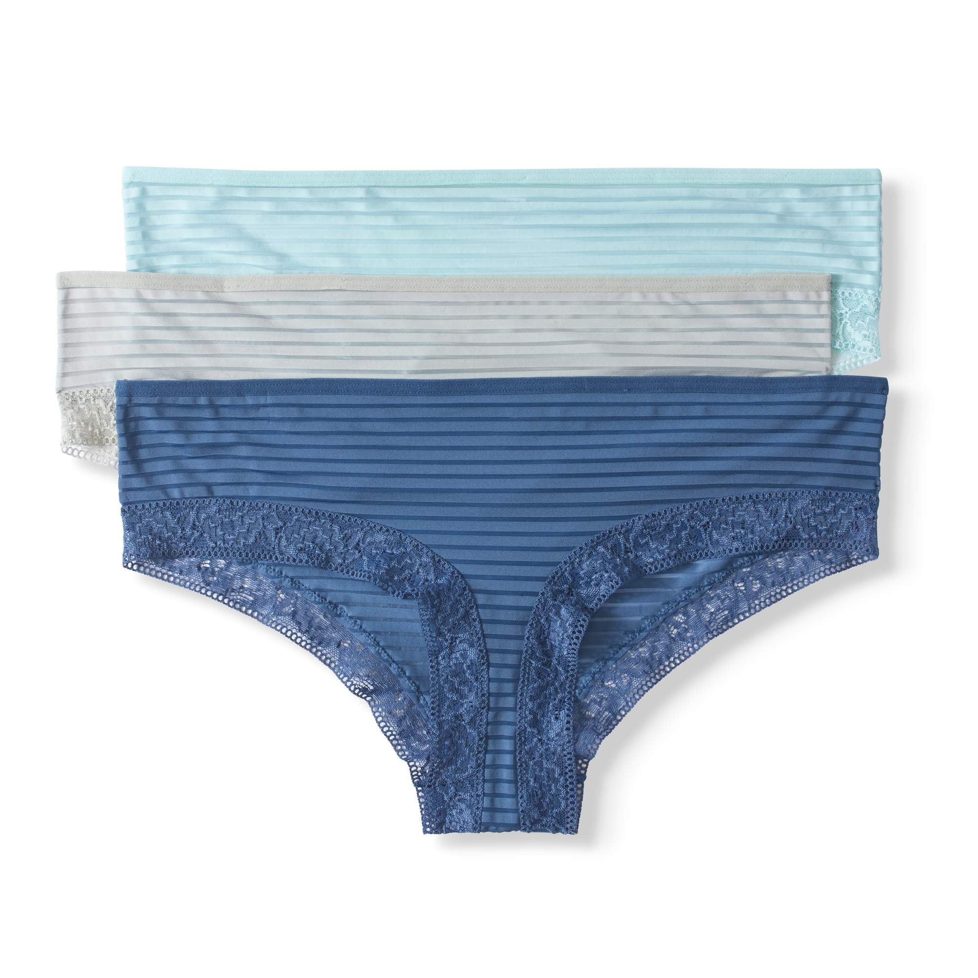 Secret Treasures Ladies Stretch Microfiber Cheeky Panty, 3 pack ...