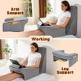 Reading Pillow for Bed Gaming Petite Adults Teens Arm Rest Memory Foam ...