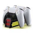 PS5 Controller Charging Station with RGB LED Lights - Honeycomb Design ...