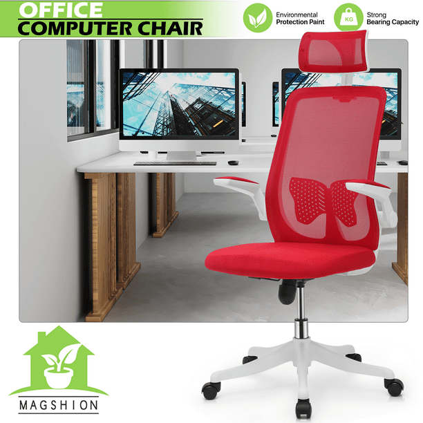 Magshion Ergonomic Office Task Chair, Adjustable High Back Rolling ...