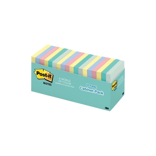 Post-it Notes Cabinet Pack Marseille - 3" x 3" - Square - 100 Sheets ...