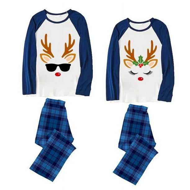 Ensemble pyjama de Noël pour couples, cerf vert, renne, vêtements de ...