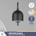 Prominence Home 2-Pack Matte Black Battery-Operated LED Wall Sconce with Metal Shade - Walmart.com