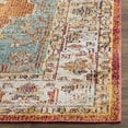 SAFAVIEH Crystal Miranda Traditional Area Rug, Orange/Light Blue, 9' x ...