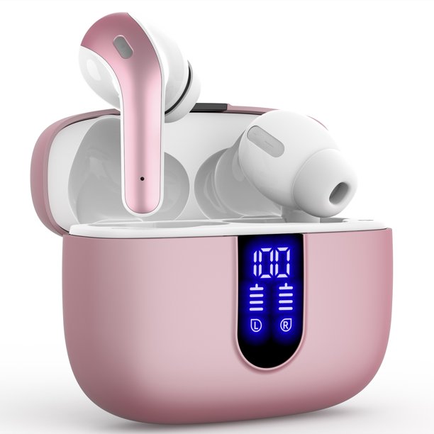 VEATOOL Bluetooth Headphones True Wireless Earbuds 60H Playback LED ...