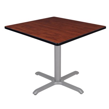 OFM Model CBLT24SQ 24" Square Cafe Height Table, Mahogany with Black ...