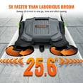 Walk-behind Hand Push Floor Sweeper, 25.6" Sweeping Width Floor Sweeper ...