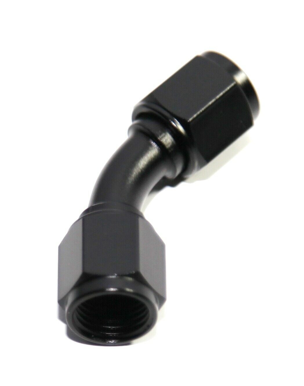 BLACK AN6 Female to 6AN AN-6 Female 45 Degree Flare Swivel Fitting ...
