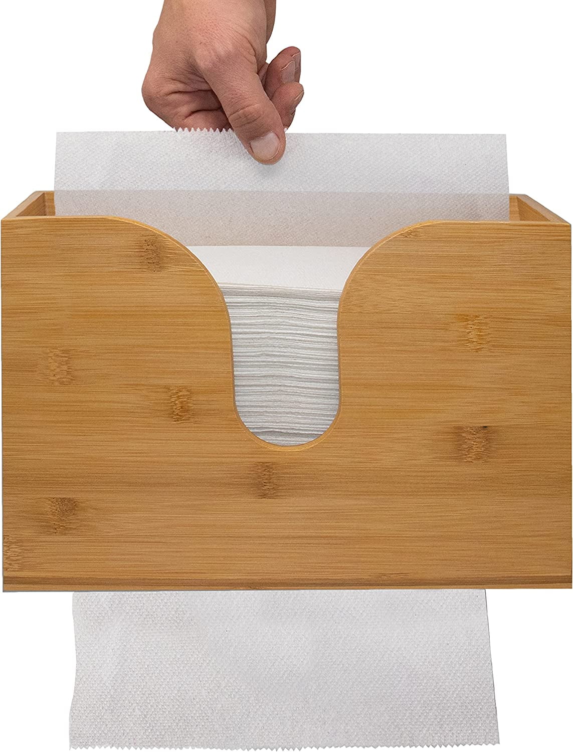 Wood Wall Mounted Paper Towel Dispenser Paper Towel Holder Countertop