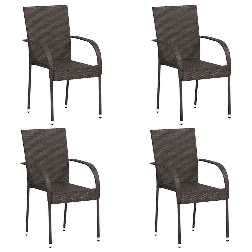 Click here for Vidaxl Stackable Outdoor Chairs 4 Pcs Poly Rattan... prices