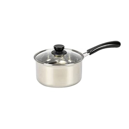 One-handed pan 16cm with glass lid Stainless steel All heat source ...