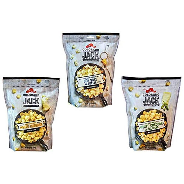 Gourmet Flavored Popcorn - Colorado Jack Popped Corn in 5 Legendary ...