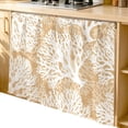 Beige Coral Cabinet Curtains 35" W x 35" L Coastal Ocean Beach Summer ...