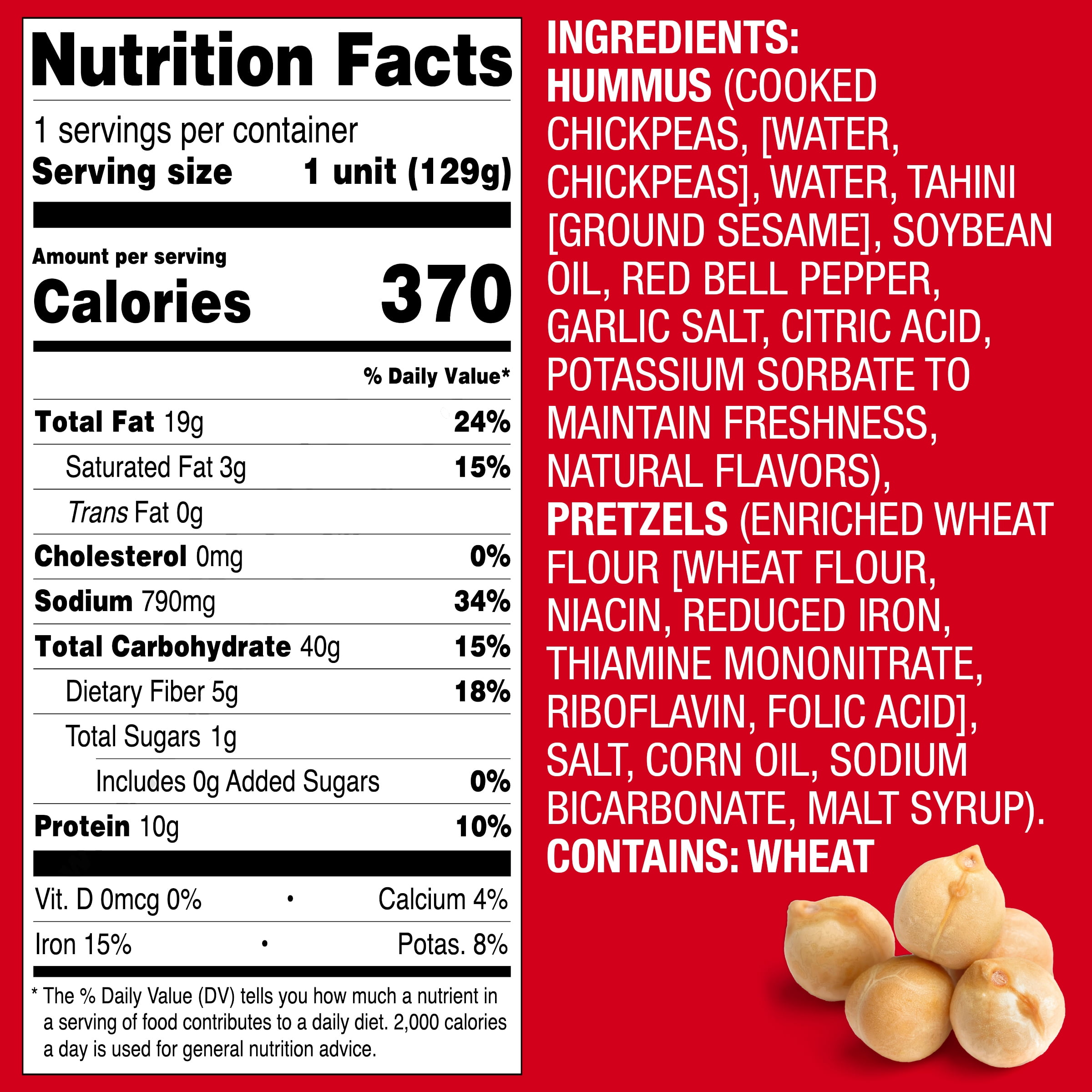 Sabra Roasted Red Pepper Hummus Pretzels Nutrition Facts Besto Blog