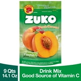 Zuko Peach Drink Mix Bag, 14.1 oz, Pack of 6, Fortified with Vitamin C ...