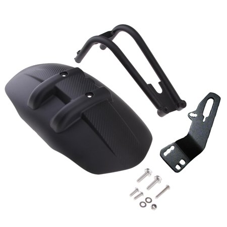 Black Plastic Motorcycle Motorbike Rear Mud Guard with Mount Bracket ...
