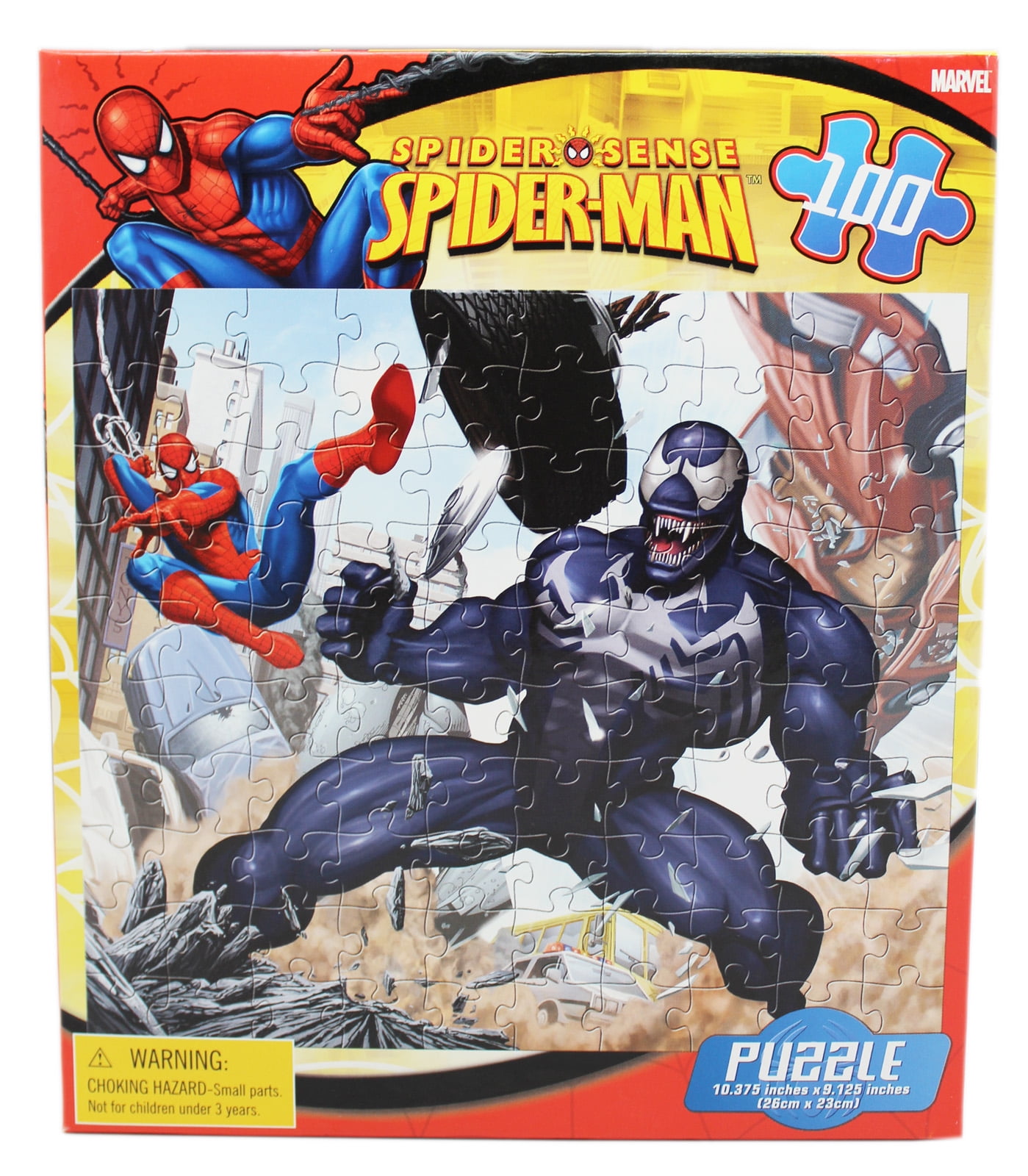 Spider-Man Spider Sense Venom Destroying New York Jigsaw Puzzle (100pc ...
