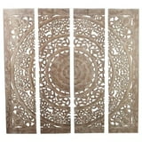 Haussmann® Teak Lotus Panel 48 x 48 inches H-3D Sand Washed - Walmart.com