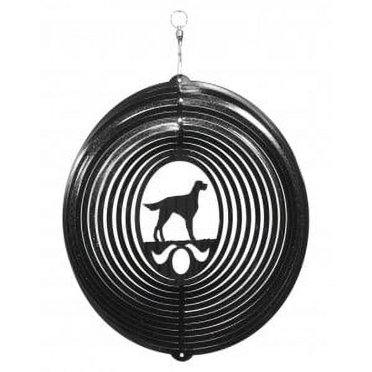 Wind & Weather Hanging Iridescent Metal Spiral Wind Spinner with Clear ...