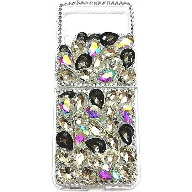Case for Galaxy Z Flip 3 5G,Galaxy Z Flip 3 5G Case,3D Handmade Sparkle ...