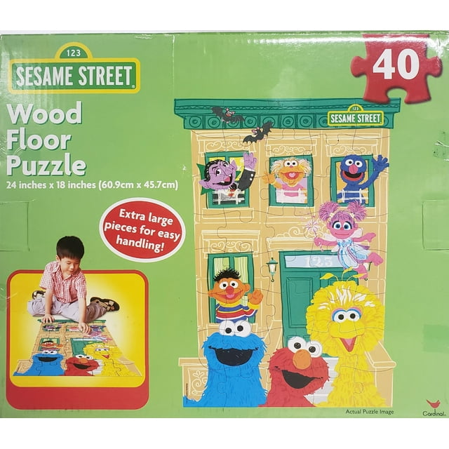 Sesame Street Wood Floor Puzzle 40 Pieces 24 x 18 Inches - Walmart.com