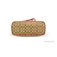 Coach (CH504) Gallery Khaki Red Signature Coated Canvas Tote Shoulder ...