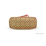 Coach (CH504) Gallery Khaki Red Signature Coated Canvas Tote Shoulder ...