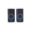 GOgroove SonaVERSE O2i LED Computer Speakers (Black) Small USB Powered ...