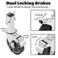 5 Inch Heavy Duty Scaffolding Casters (Set of 4) - Dual Locking Brakes ...