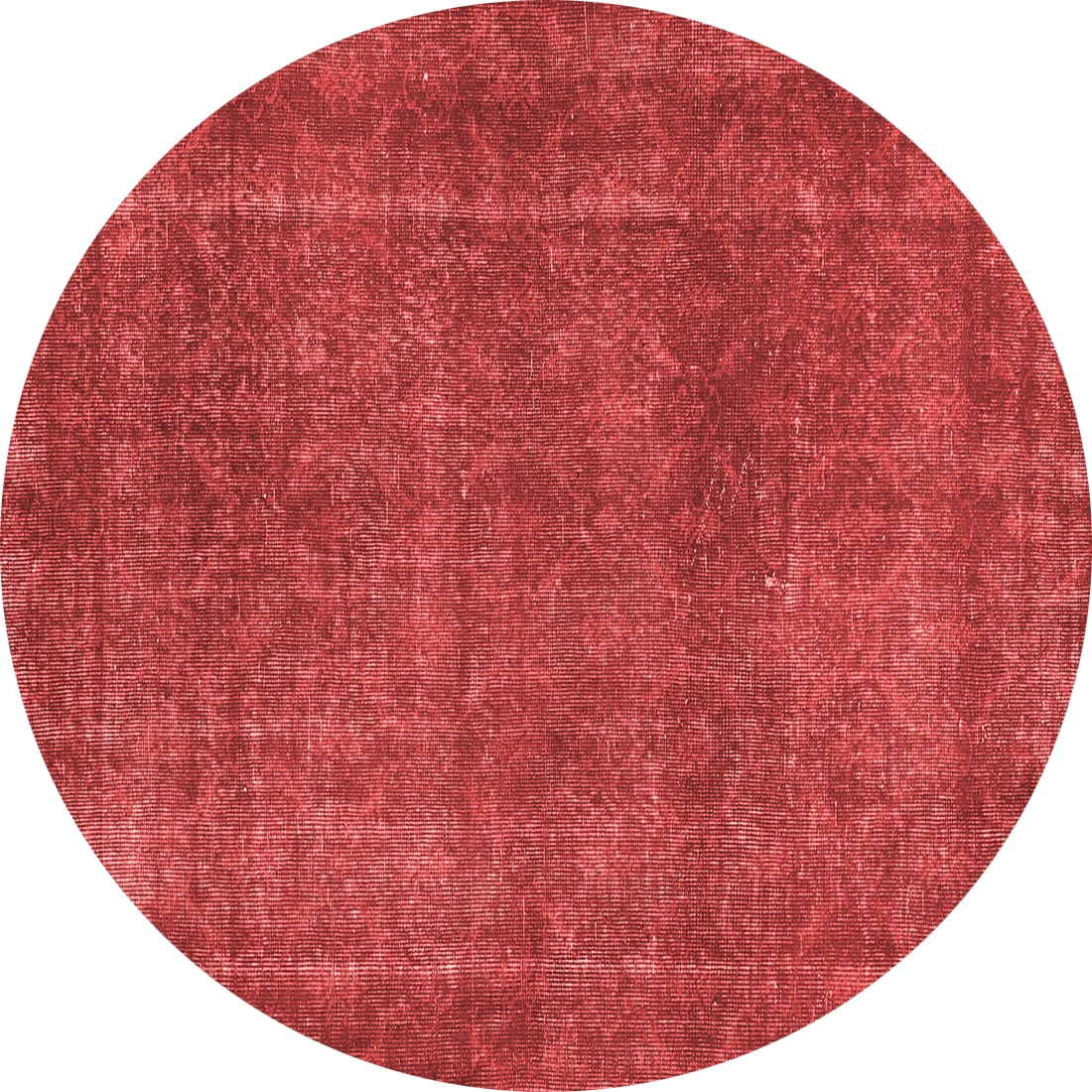 Ahgly Company Indoor Round Abstract Red Contemporary Area Rugs, 6 ...
