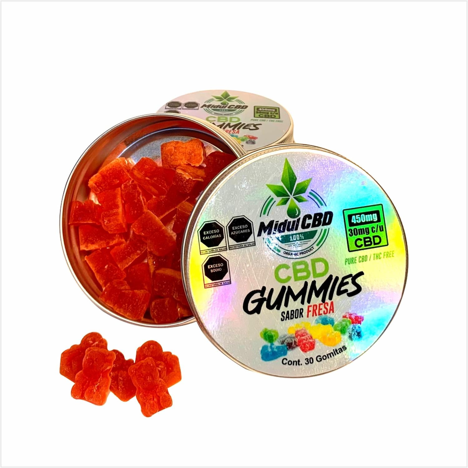 Gomitas de CBD Premium Sabor Naranja 900 mg 30 gomitas | Walmart en línea
